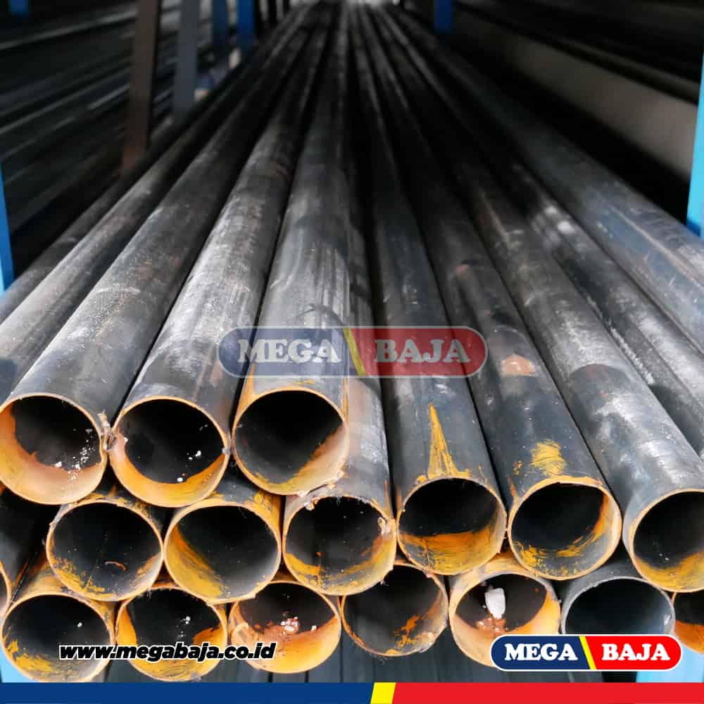 Pipa Hitam 12" x 6 - 6,20 mm - Mega Baja - Partner Konstruksi Anda dari Besi Hingga Baja