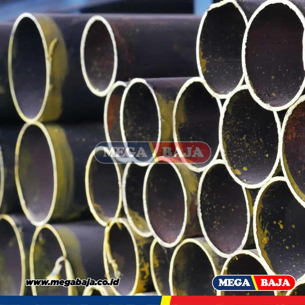 Pipa Hitam 16" x 6 - 6,35 mm - Mega Baja - Partner Konstruksi Anda dari Besi Hingga Baja